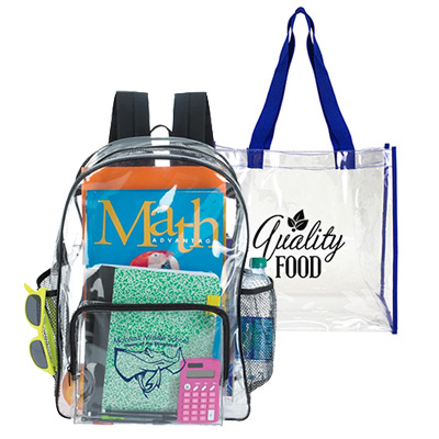 Bulk Custom Clear Bags With Logo | Promotional Clear Bags | Promo Direct