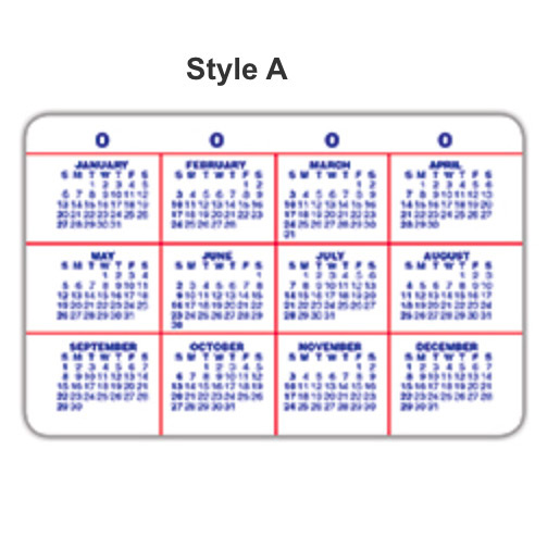 Promotional 4-Color Wallet Card Calendar 2023 - Promo Direct